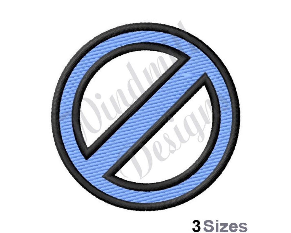 Prohibited Symbol Machine Embroidery Design, Embroidery Designs ...