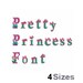 Pretty Princess Machine Embroidery Font Instant Download Embroidery ...