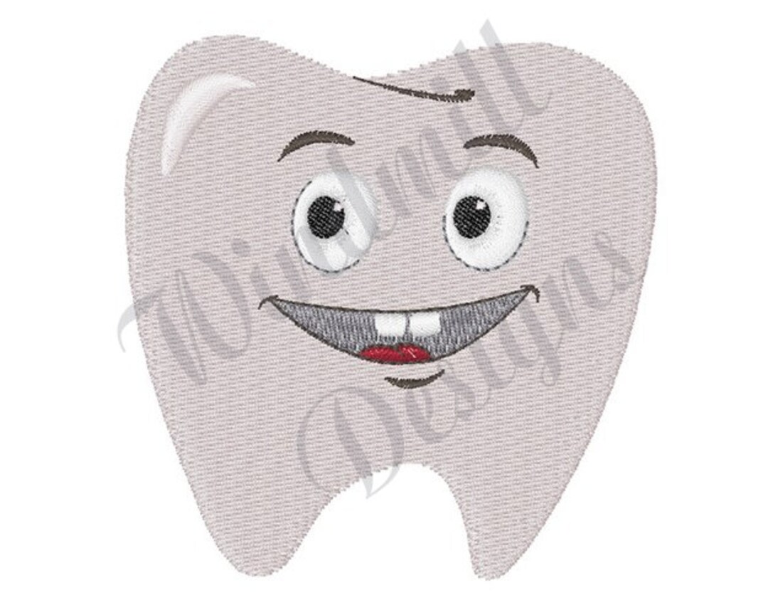 Happy Tooth - Machine Embroidery Design, Embroidery Designs, Machine ...