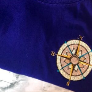 Compass Rose 3 Sizes Machine Embroidery Design, Embroidery Designs ...