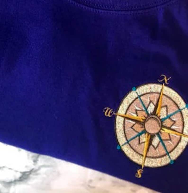Compass Rose 3 Sizes Machine Embroidery Design, Embroidery Designs ...
