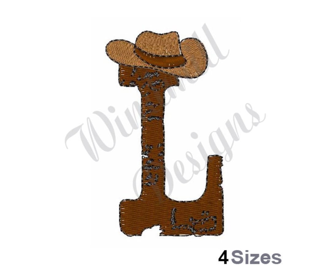 Cowboy Western L - Machine Embroidery Design, Embroidery Designs ...