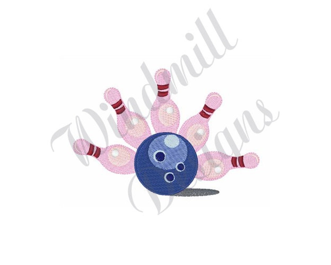 Bowling Ball & Pins - Machine Embroidery Design, Embroidery Designs ...