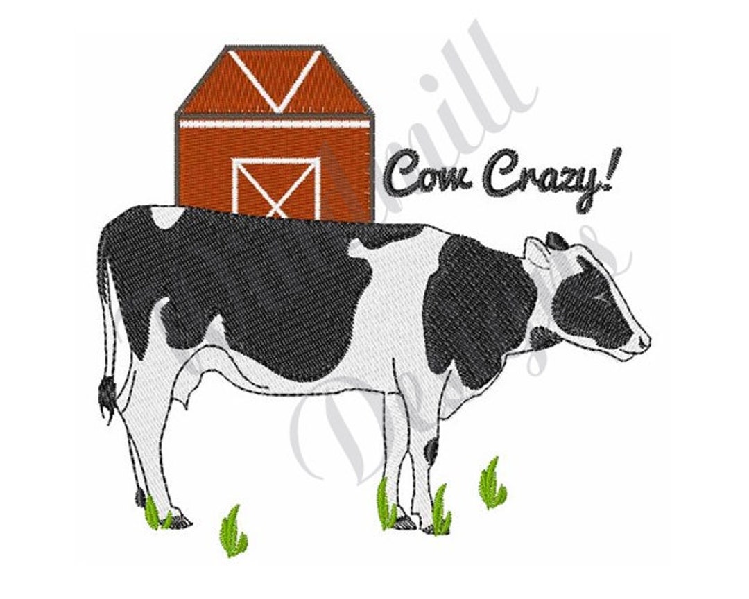 Farm Cow and Barn Machine Embroidery Design, Embroidery Designs ...