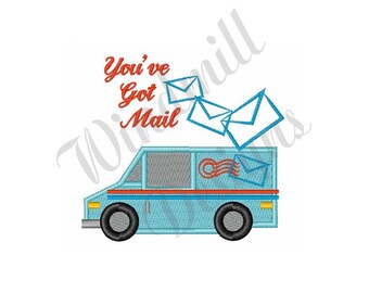 Mail Truck Embroidery Design Instant Download - Etsy