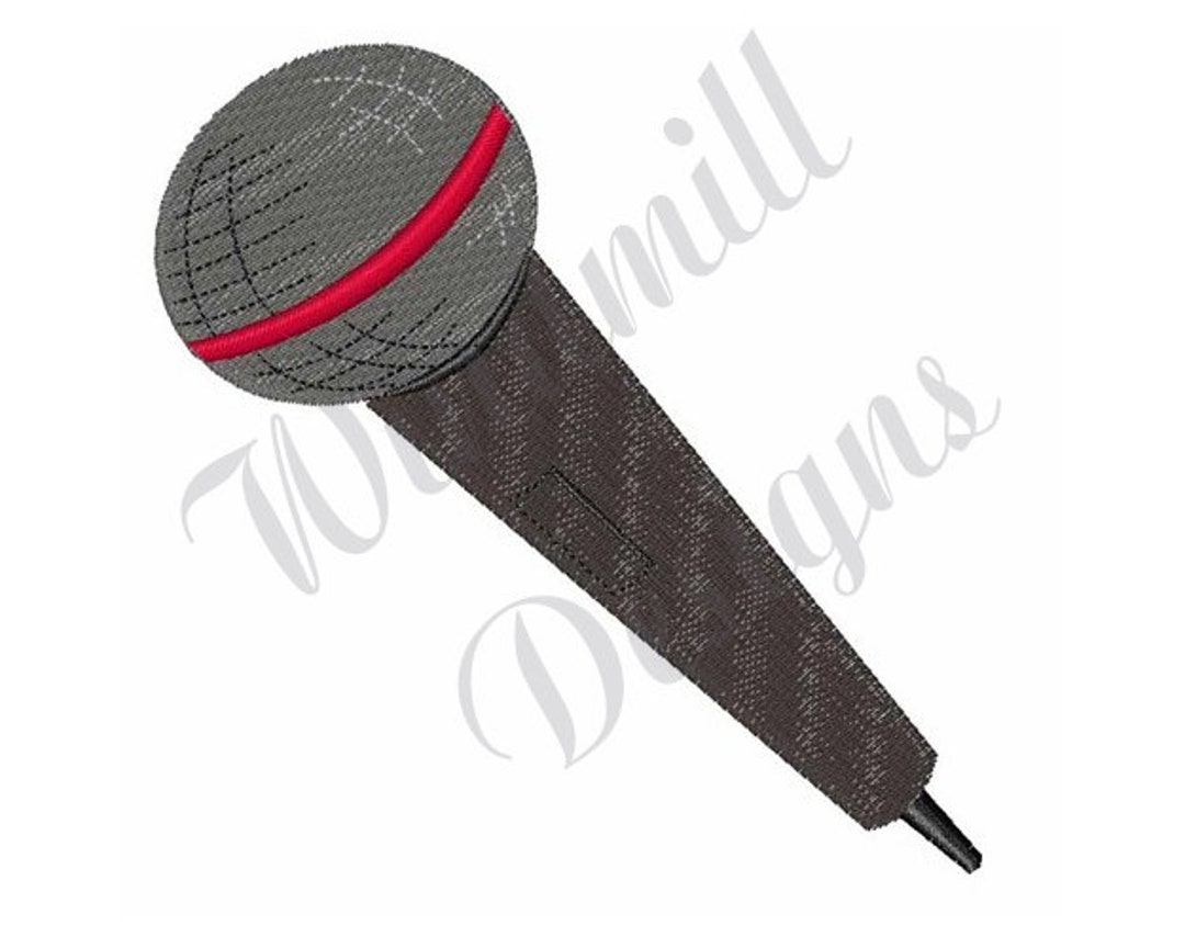 Microphone - Machine Embroidery Design, Embroidery Designs, Machine ...
