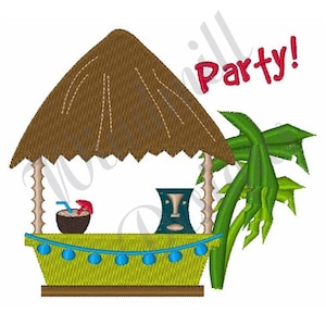 Tiki Bar Machine Embroidery Design, Embroidery Designs, Machine ...