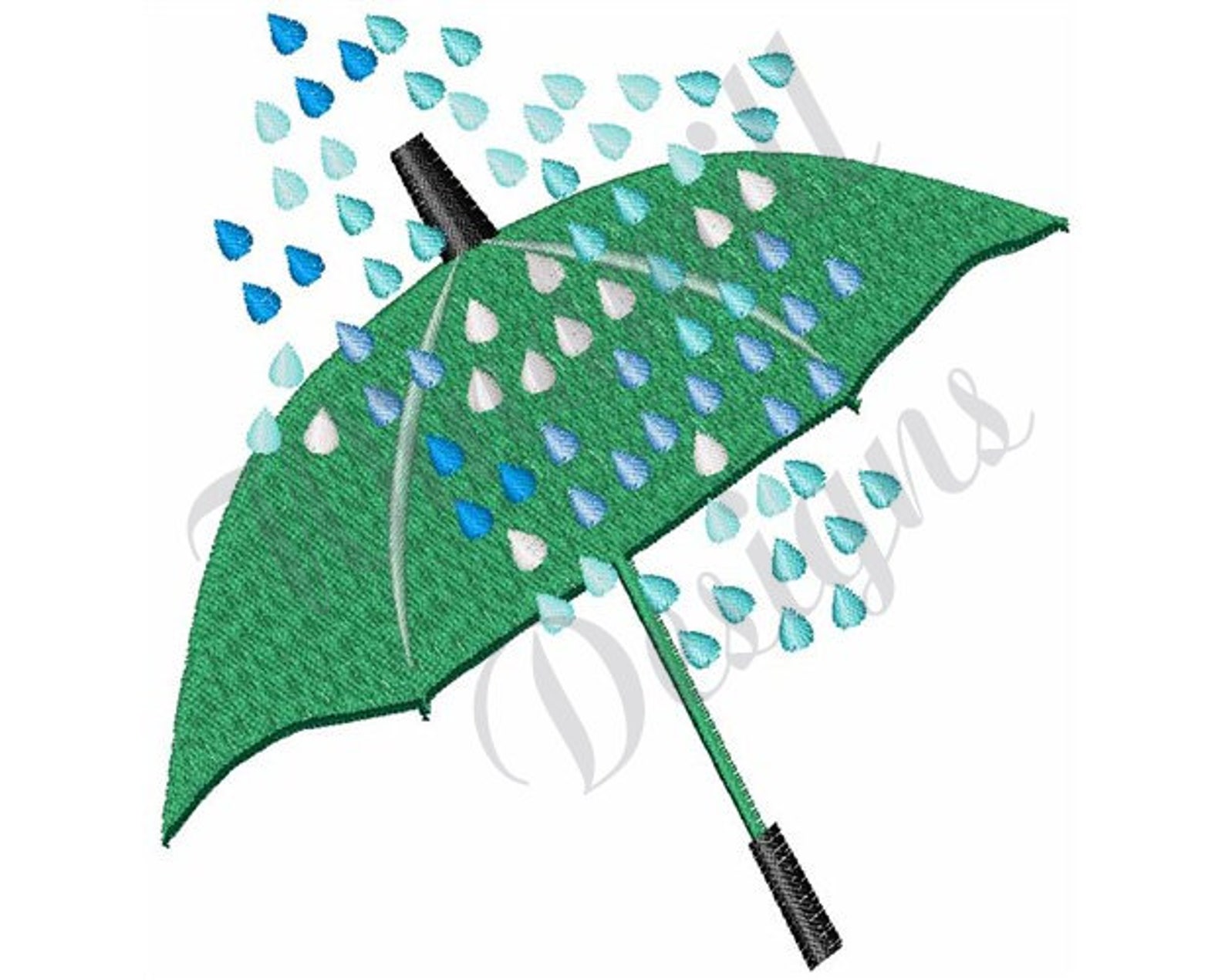 Rain Umbrella Spring Showers Machine Embroidery Design, Embroidery ...