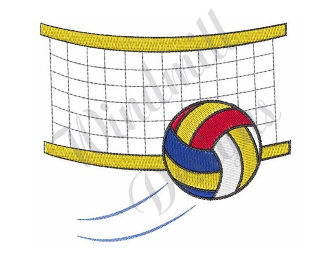 Volleyball Net Machine Embroidery Design Embroidery - Etsy