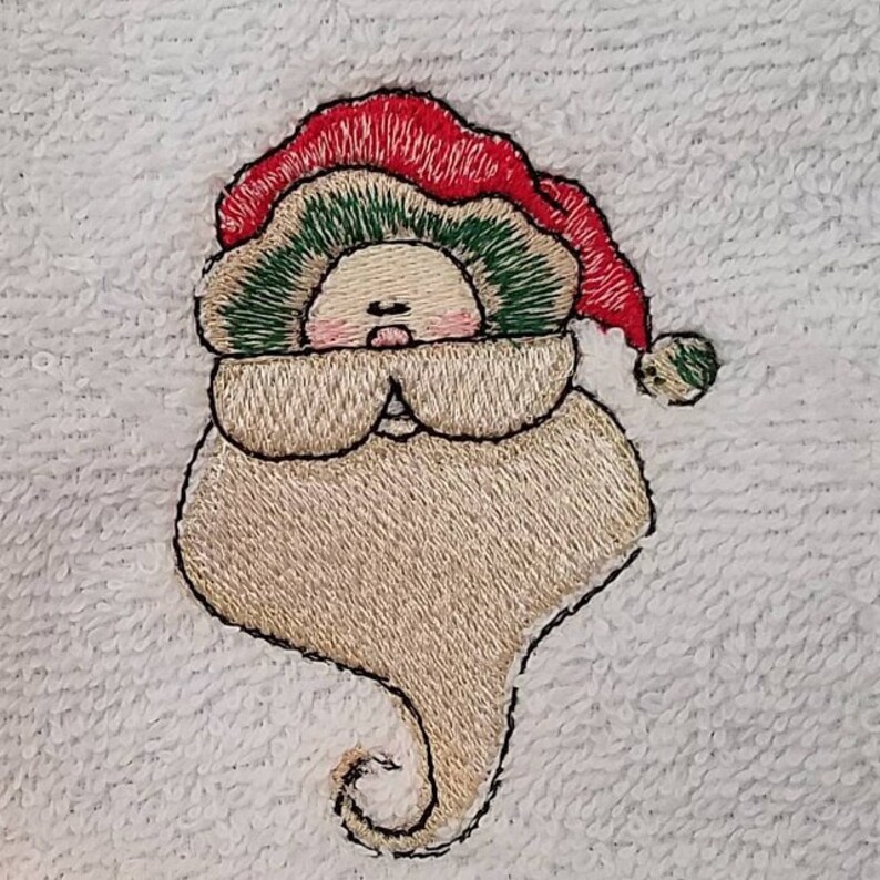 Santa Face Christmas Machine Embroidery Design Embroidery | Etsy