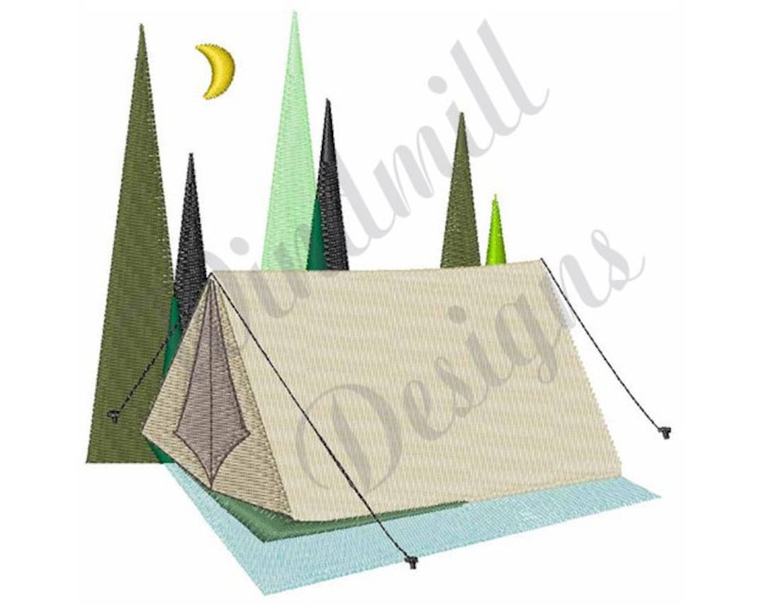 Camping Tent - Machine Embroidery Design, Embroidery Designs, Machine ...
