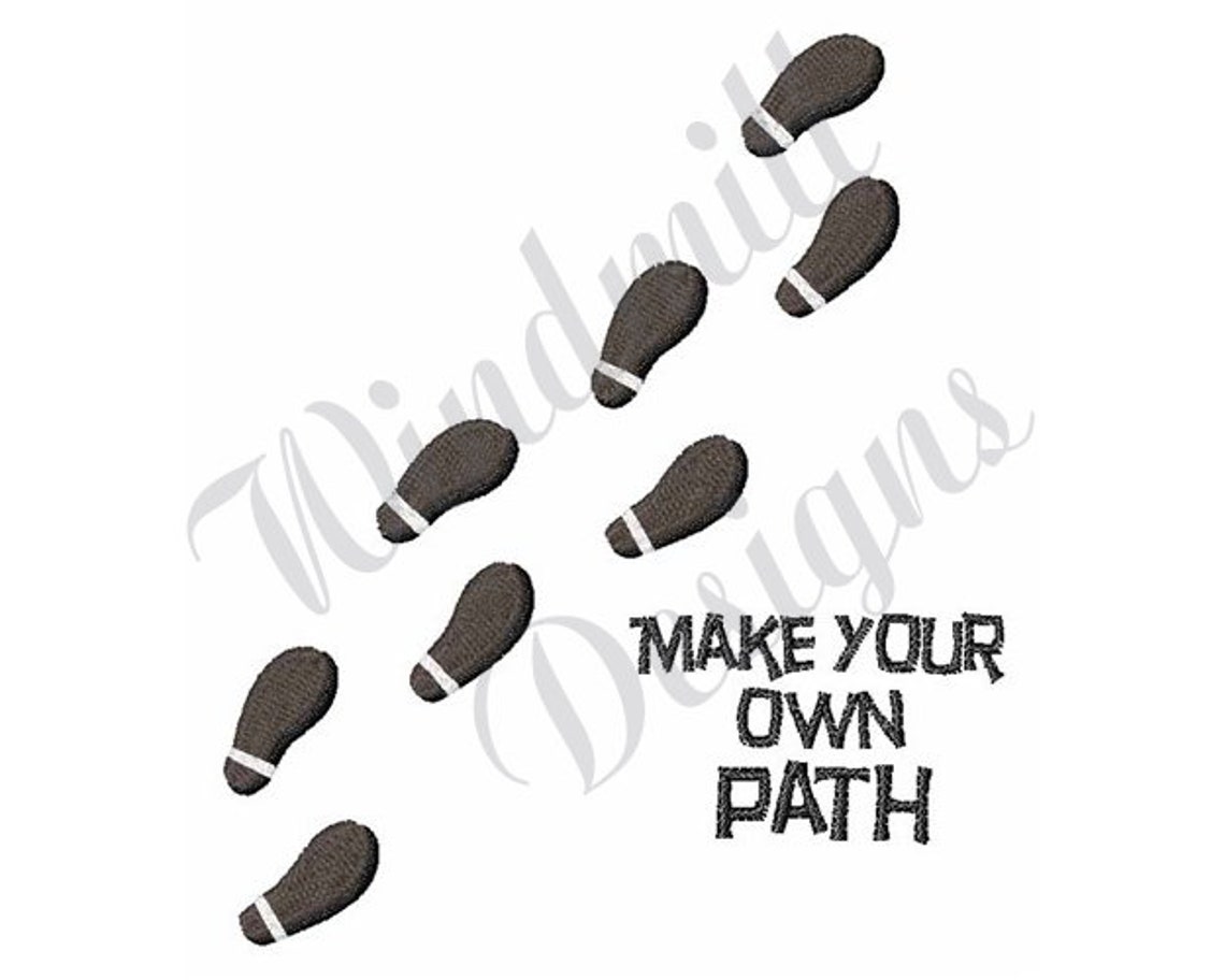 Make Your Own Path Footprints Machine Embroidery Design | Etsy