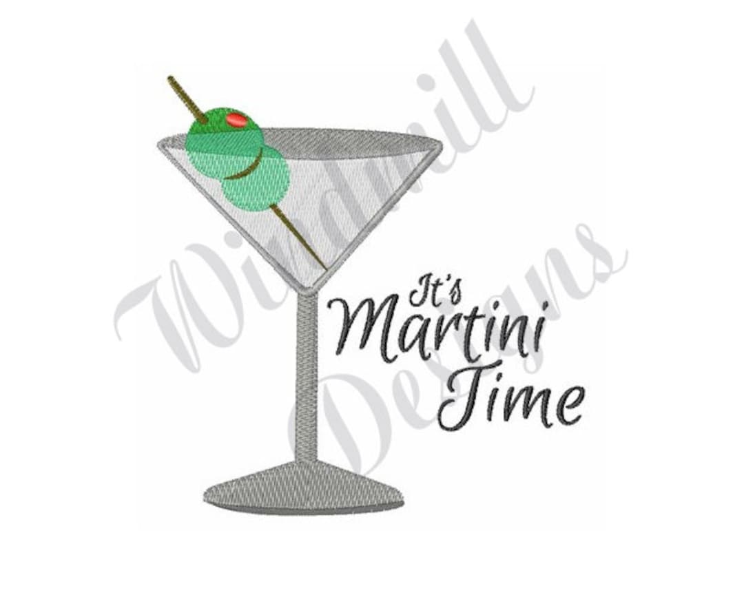 Martini Time - Machine Embroidery Design, Embroidery Designs, Machine ...