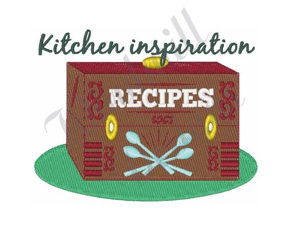 Recipe Box Machine Embroidery Design Embroidery Designs | Etsy