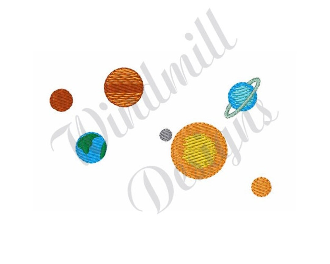 Solar System Planets - Machine Embroidery Design, Embroidery Designs ...