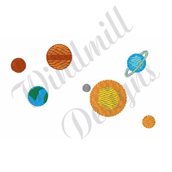 Machine Embroidery Designs Solar System - Etsy