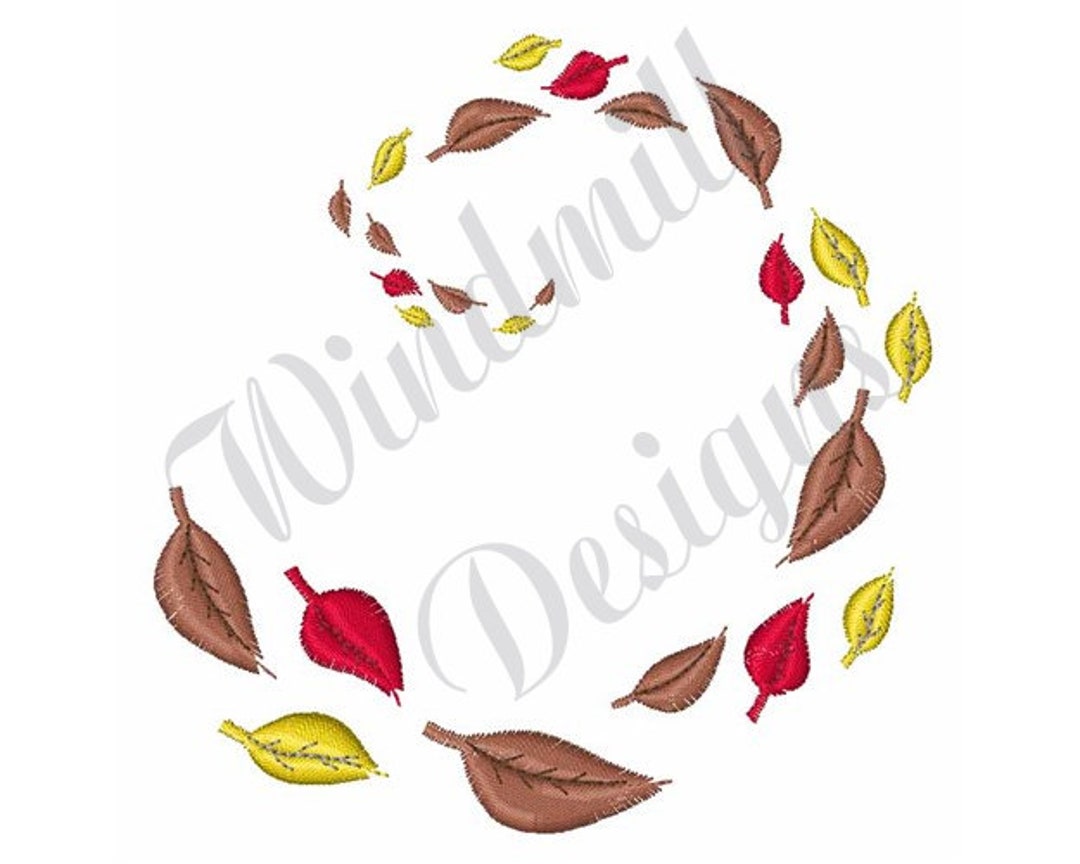 Fall Leaves Swirl Machine Embroidery Design, Embroidery Designs ...