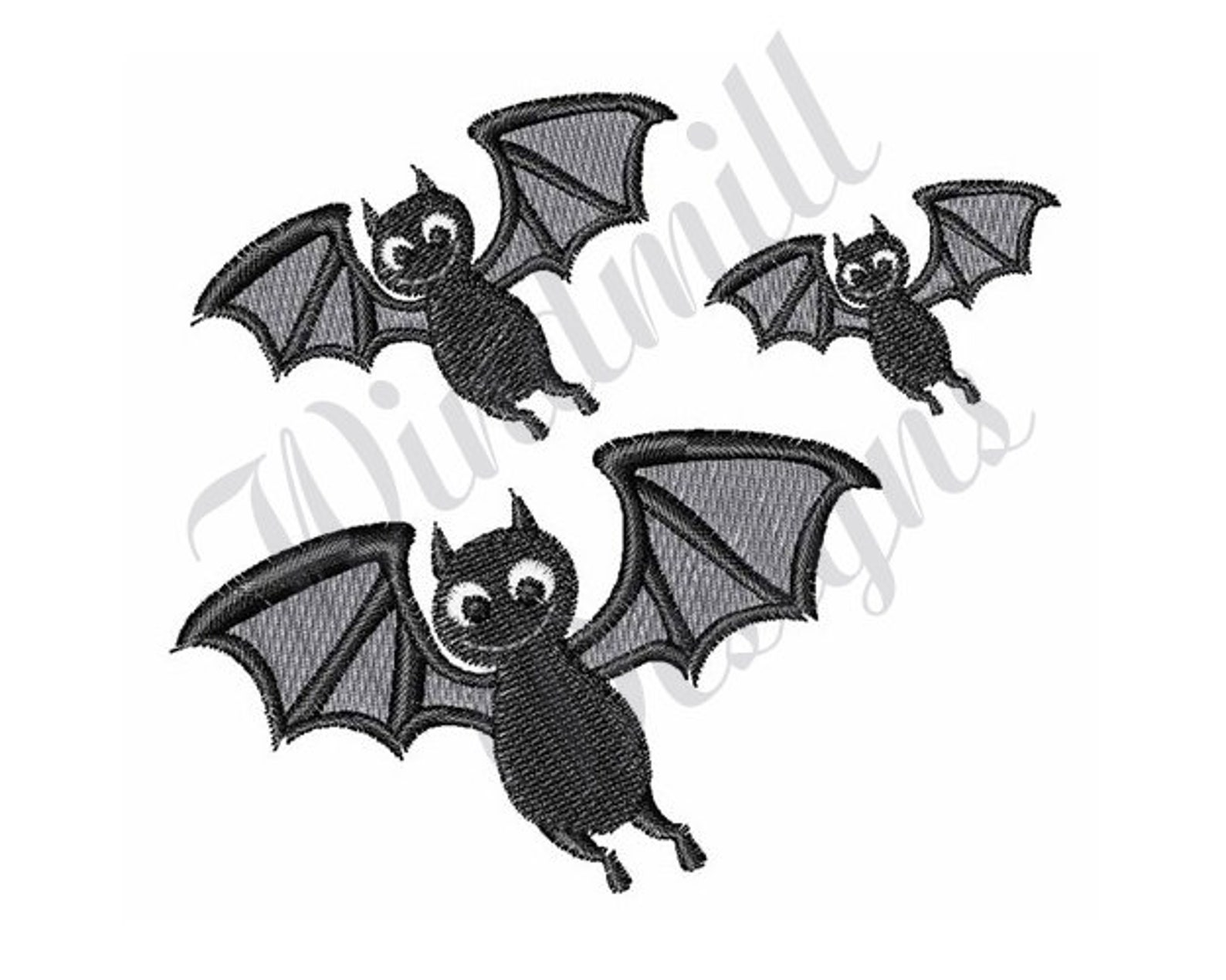 Flying Bats Machine Embroidery Design Embroidery Designs - Etsy UK