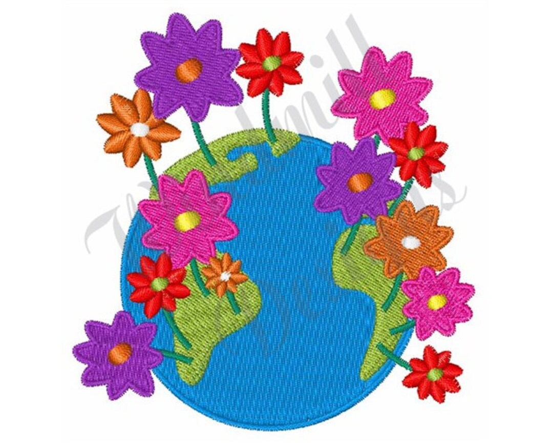 Spring Earth Flowers - Machine Embroidery Design, Embroidery Patterns ...