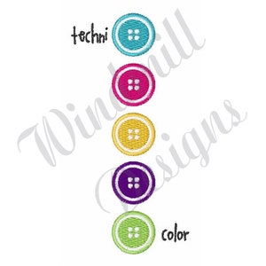 Techni Color Buttons Machine Embroidery Design, Embroidery Design ...