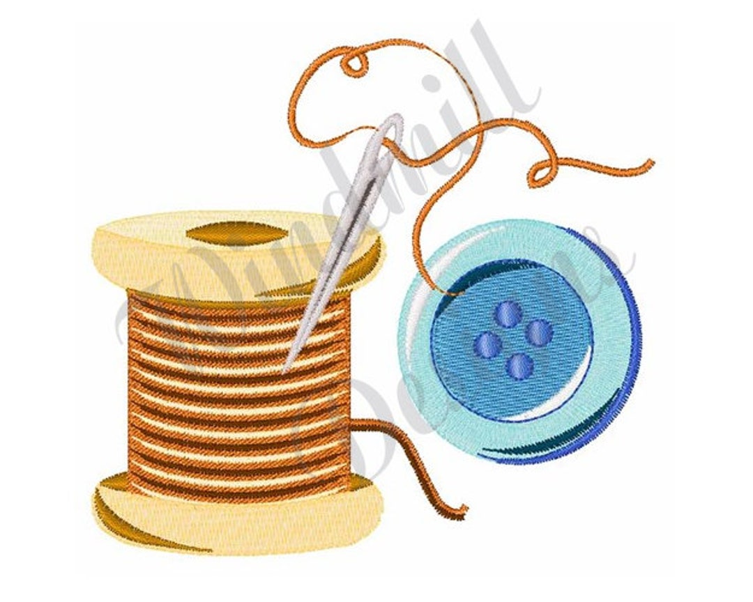 Needle Thread Button - Machine Embroidery Design, Embroidery Designs ...