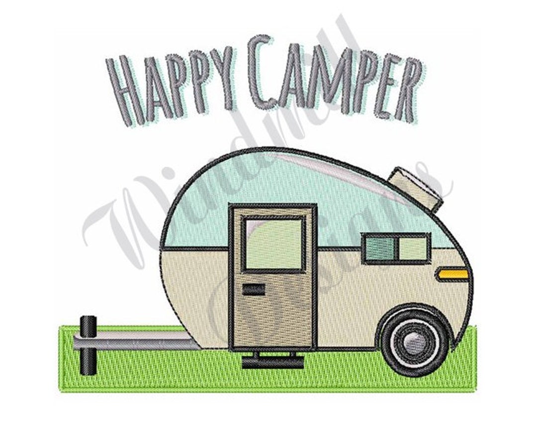 RV Happy Camper - Machine Embroidery Design, Embroidery Designs ...