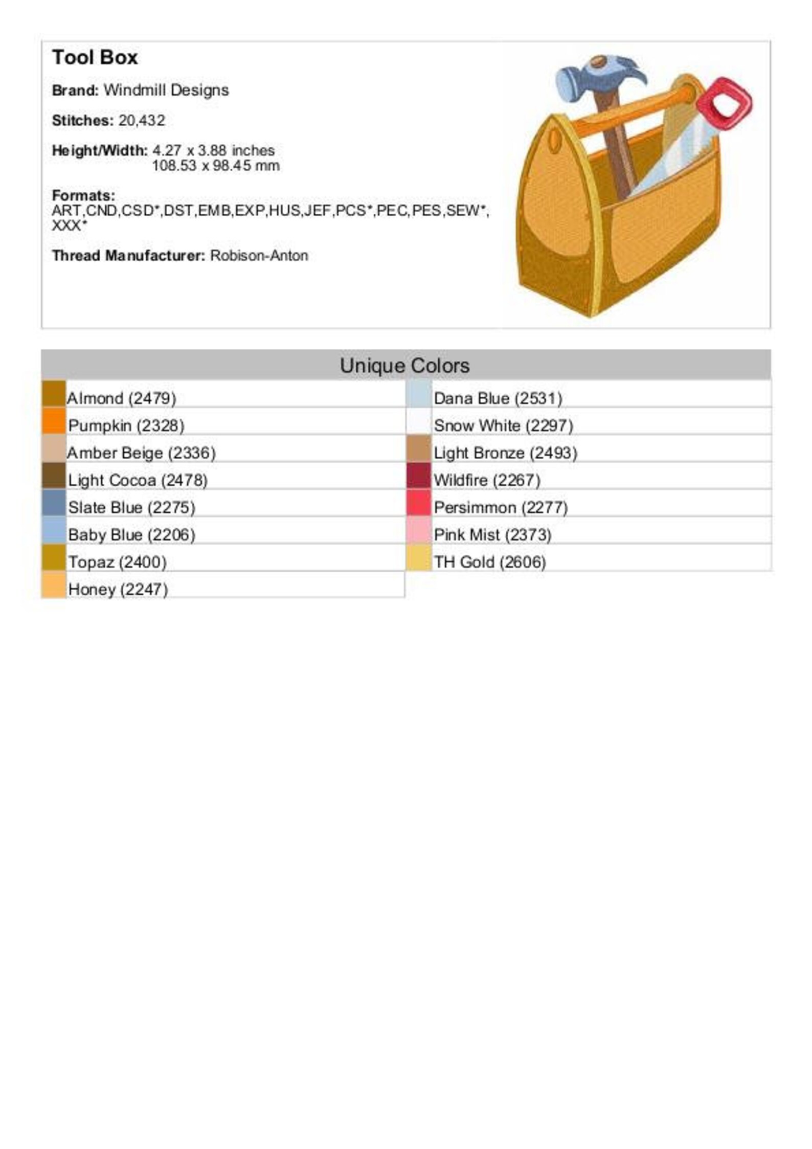 Tool Box Handyman Machine Embroidery Design Embroidery - Etsy