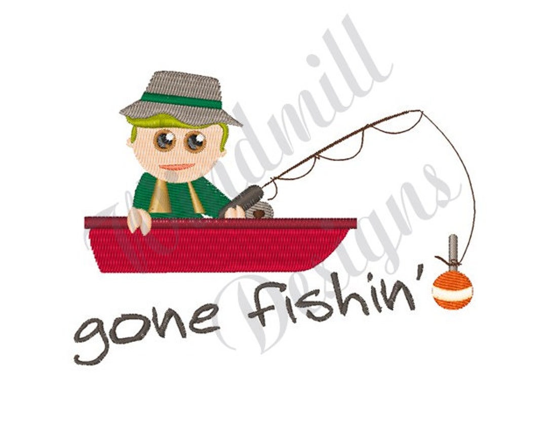 Gone Fishing - Machine Embroidery Design, Embroidery Designs ...
