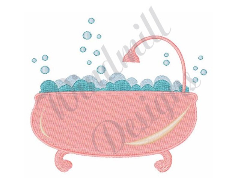 Bath Tub - Machine Embroidery Design, Embroidery Designs, Machine ...