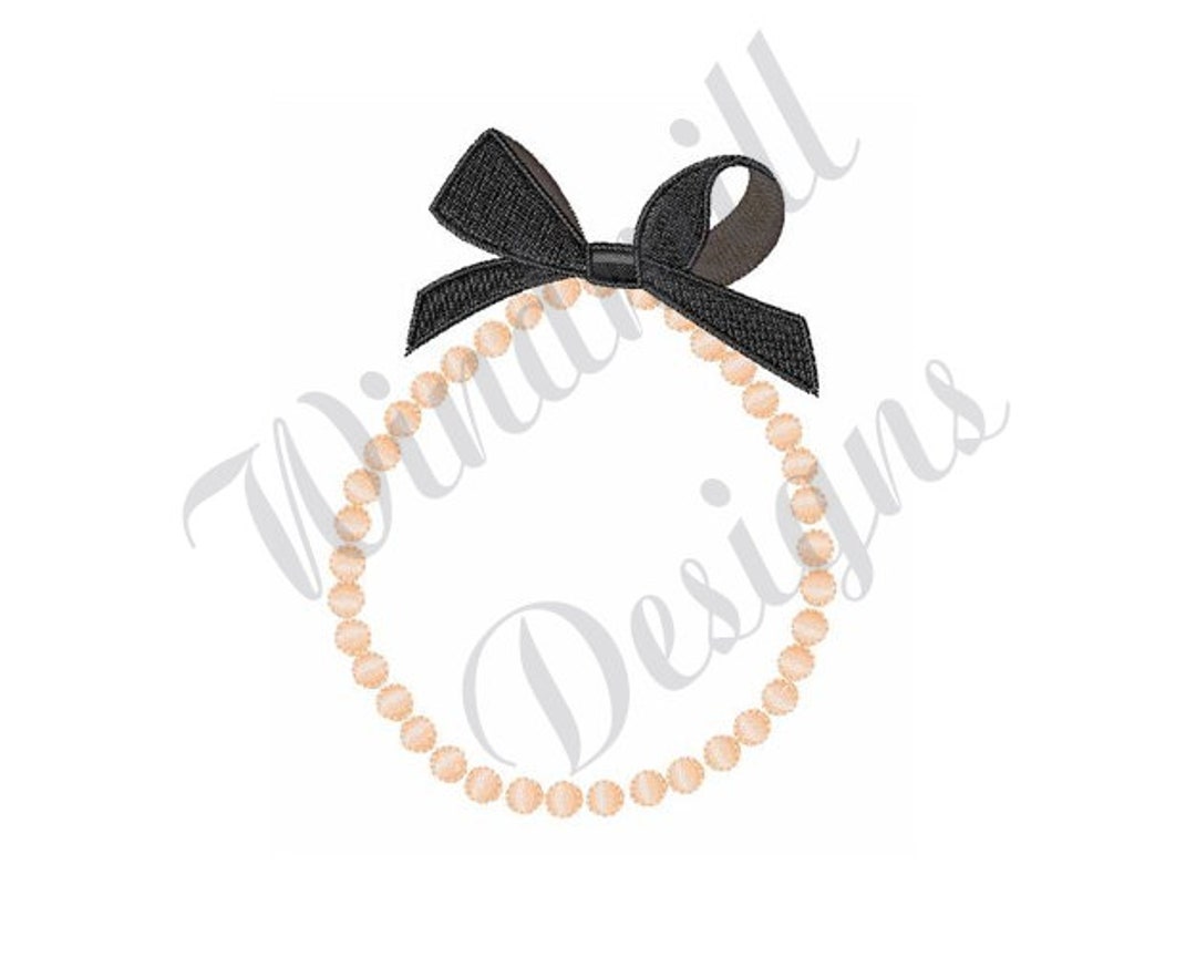 Pearl Necklace -machine Embroidery Design, Embroidery Designs, Machine ...