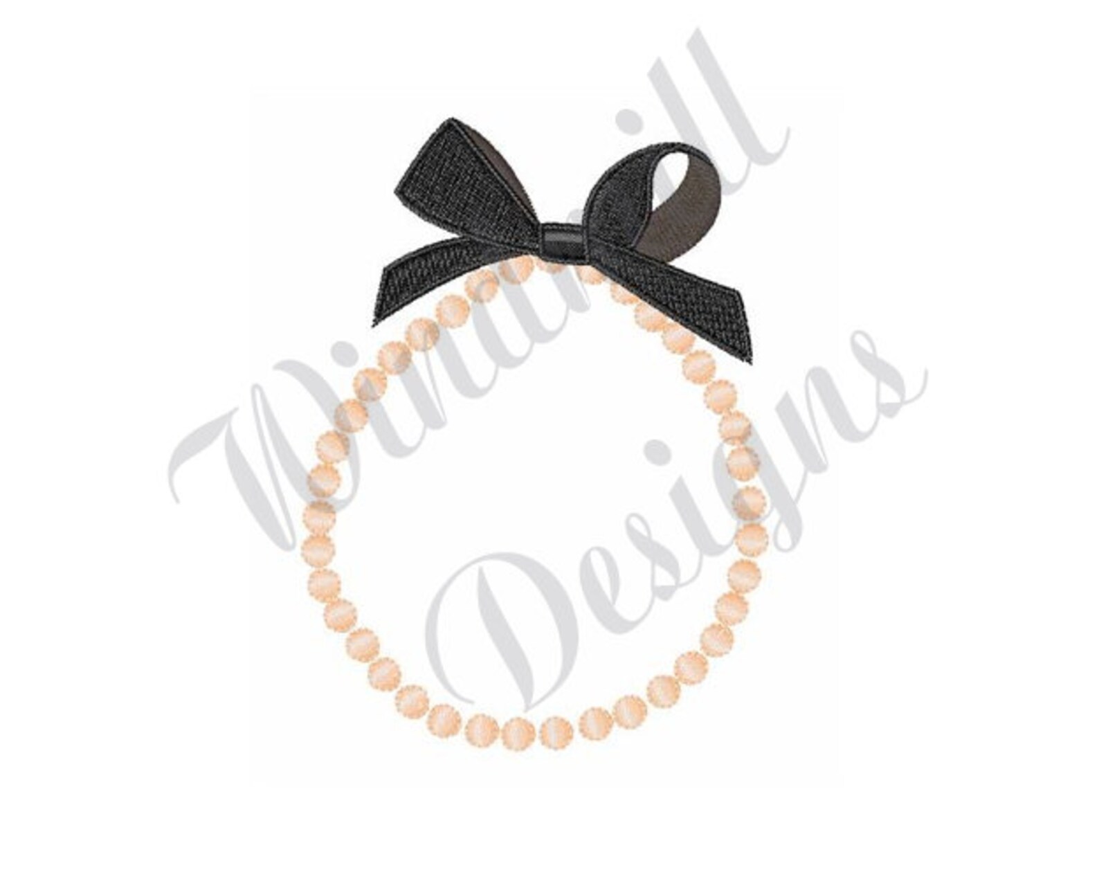 Pearl Necklace machine Embroidery Design Embroidery Designs - Etsy