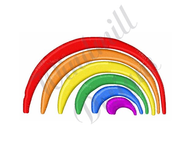Rainbow Machine Embroidery Design Embroidery Designs | Etsy