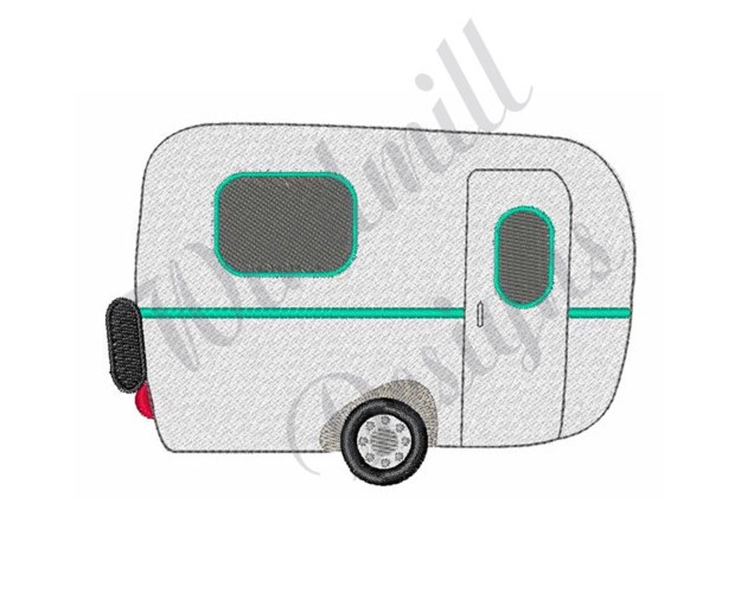 Camper Trailer - Machine Embroidery Design, Embroidery Designs, Machine ...