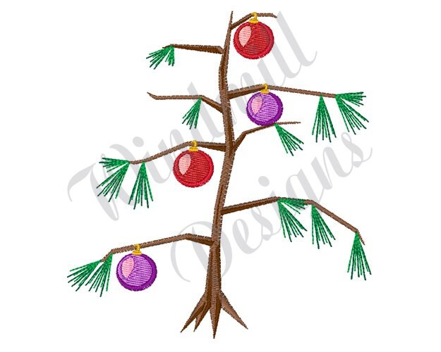 Bare Christmas Tree Machine Embroidery Design, Embroidery Designs ...