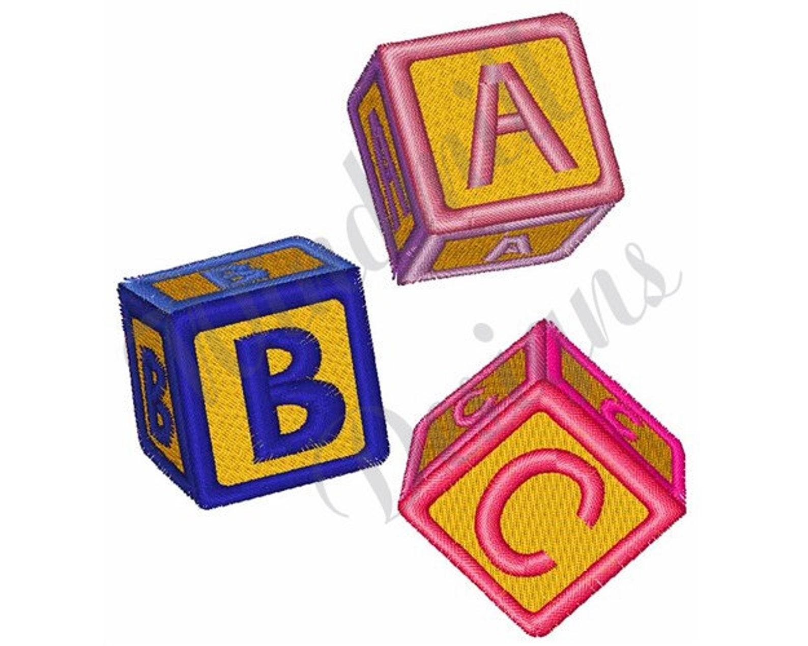 Alphabet Blocks Machine Embroidery Design Embroidery | Etsy