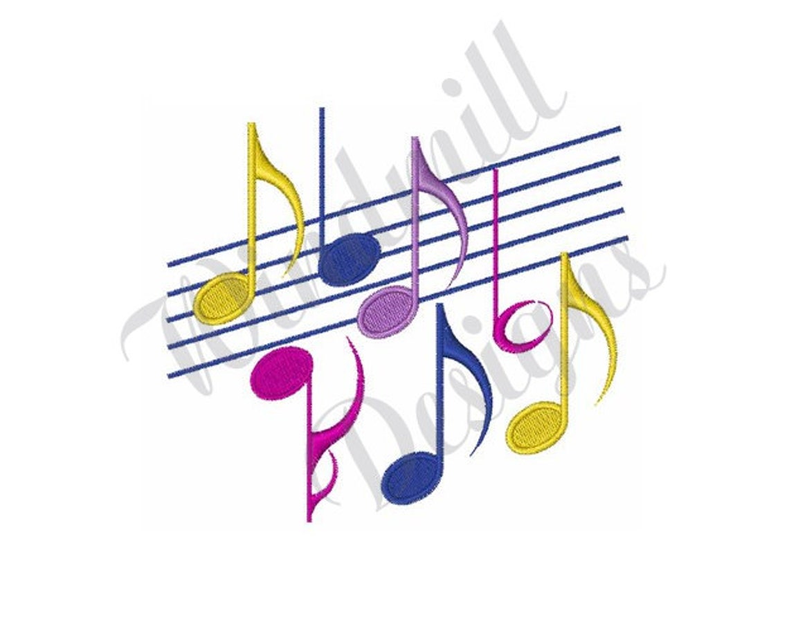 Make Music Machine Embroidery Design Embroidery Designs - Etsy