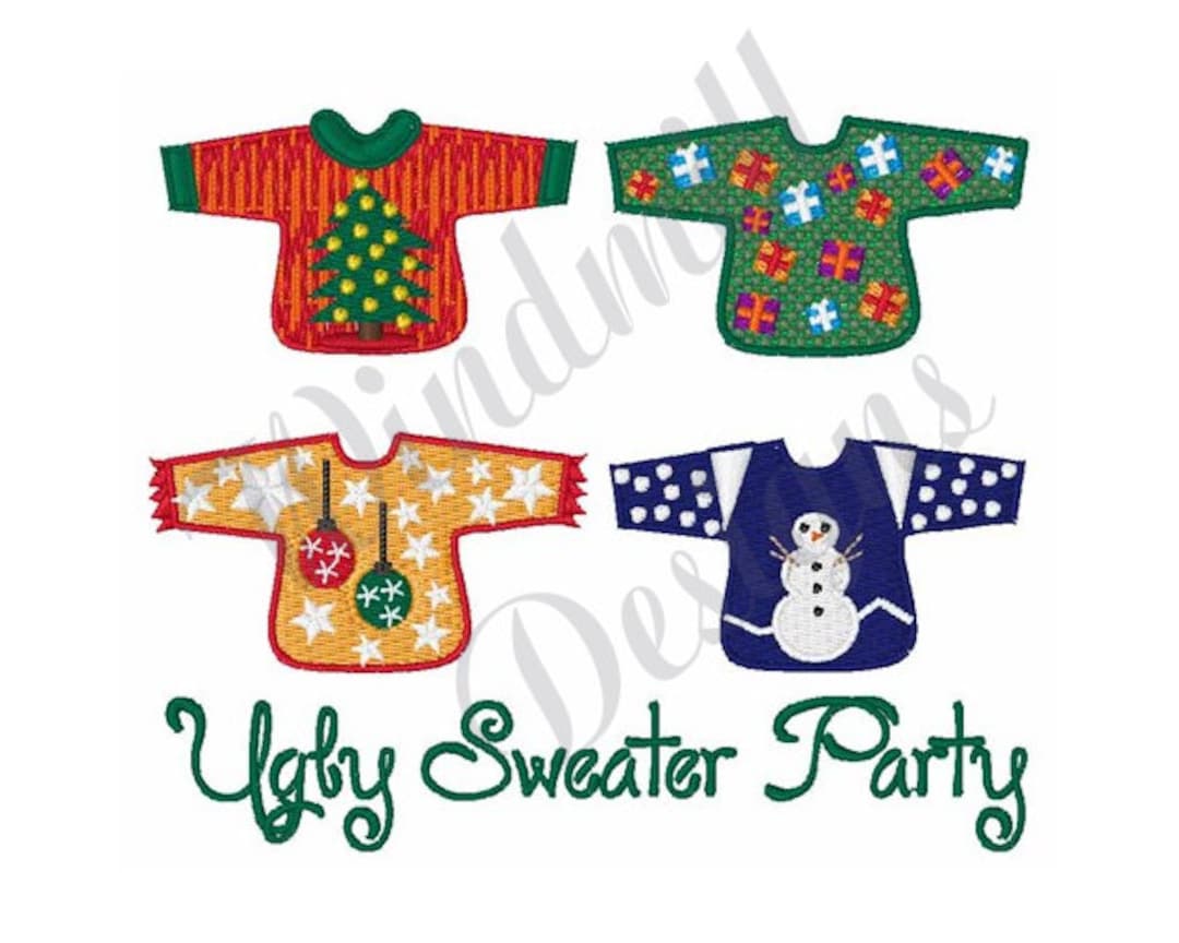Ugly Christmas Sweaters Machine Embroidery Design Embroidery - Etsy