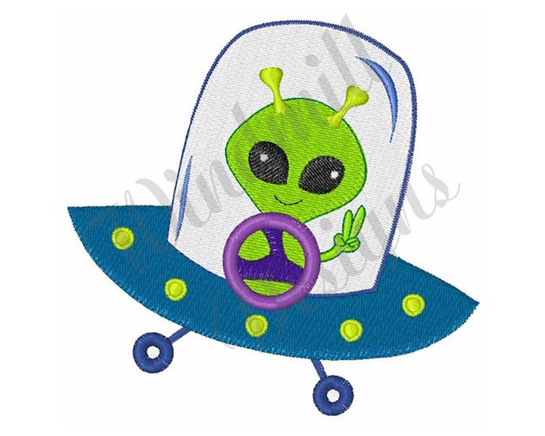 Spaceship Alien - Machine Embroidery Design, Embroidery Designs ...