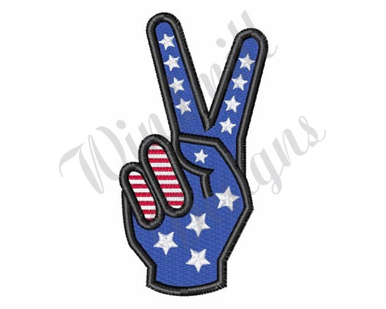 Peace Sign Machine Embroidery Design Embroidery Designs | Etsy