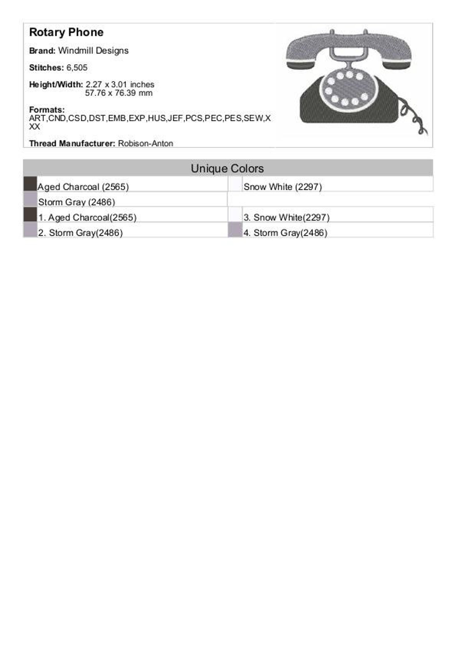 Rotary Telephone -machine Embroidery Design, Embroidery Designs ...
