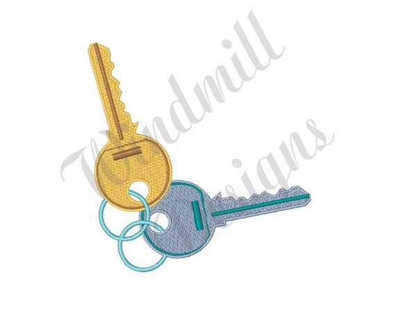 Keys on Ring machine Embroidery Design Embroidery Designs - Etsy