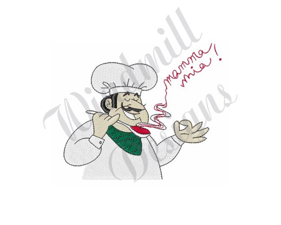 Mamma Mia Chef - Machine Embroidery Design, Embroidery Designs, Machine ...