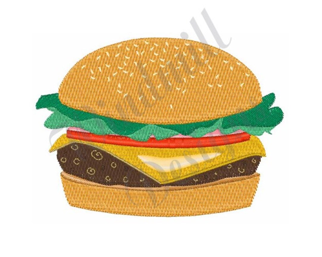 Hamburger - Machine Embroidery Design, Embroidery Designs, Machine ...