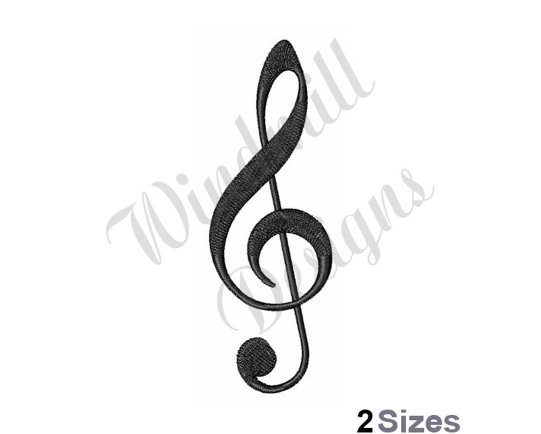 Treble Clef - Machine Embroidery Design, Embroidery Designs, Machine ...
