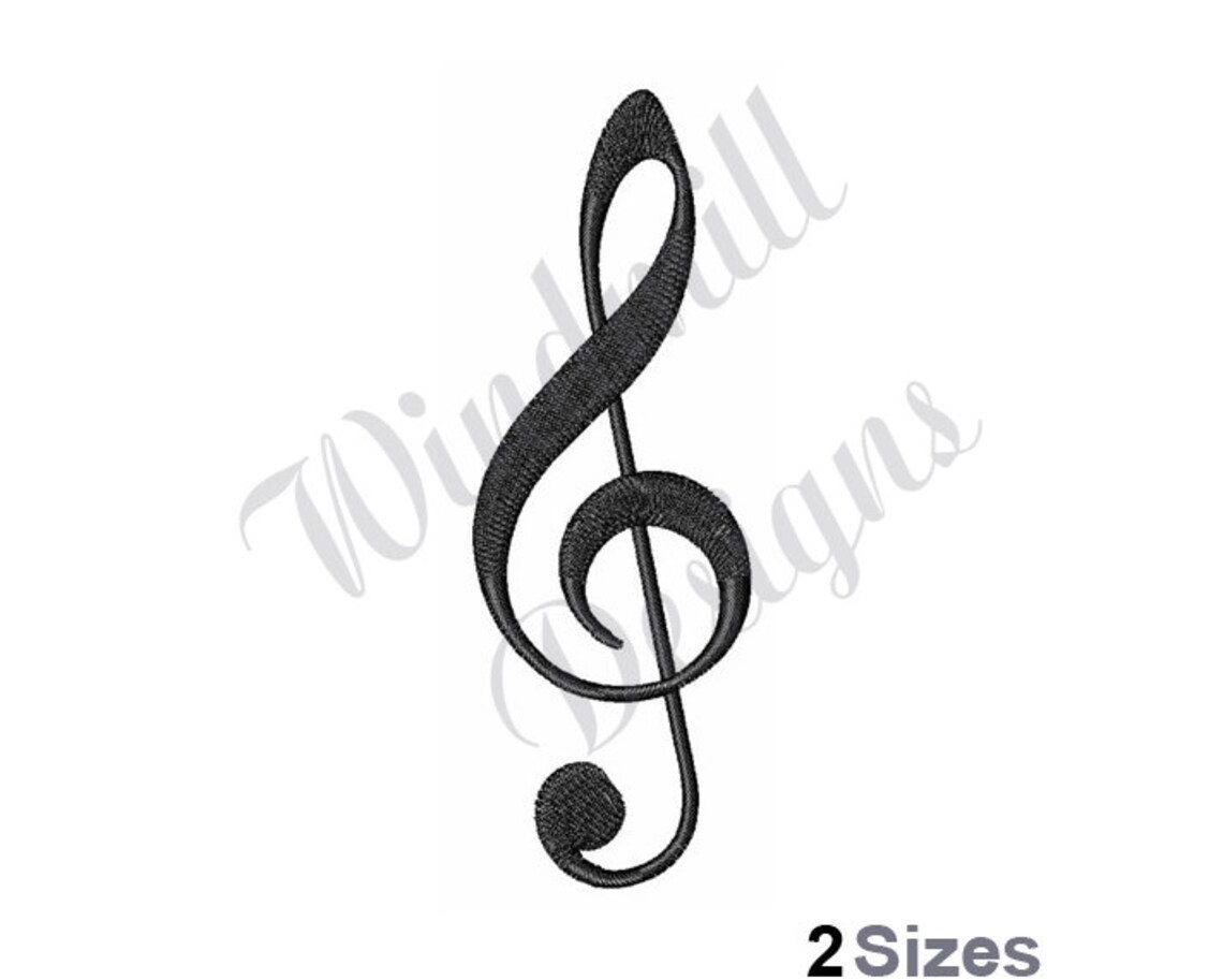 Treble Clef - Machine Embroidery Design, Embroidery Designs, Machine ...