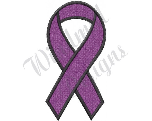Purple Ribbon Machine Embroidery Design Embroidery Designs - Etsy