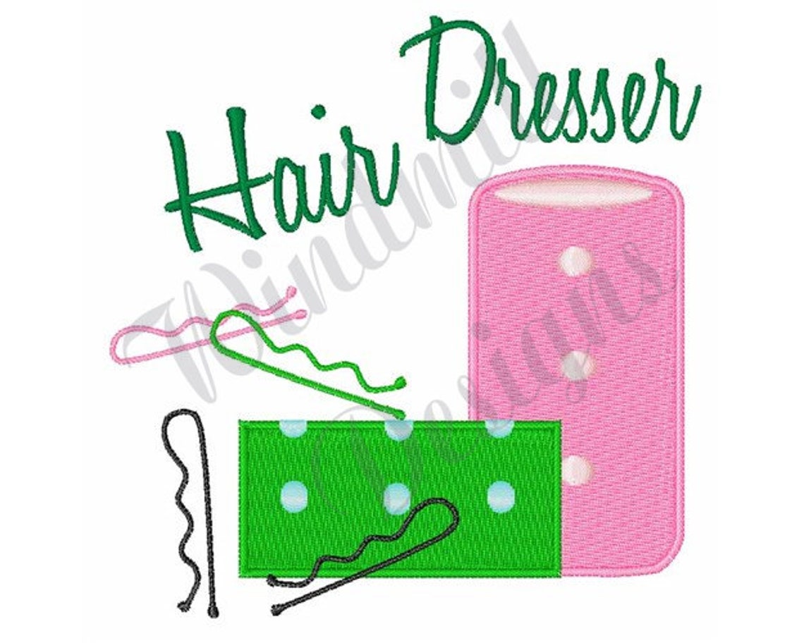 Hair Dresser Rollers - Machine Embroidery Design, Embroidery Designs ...