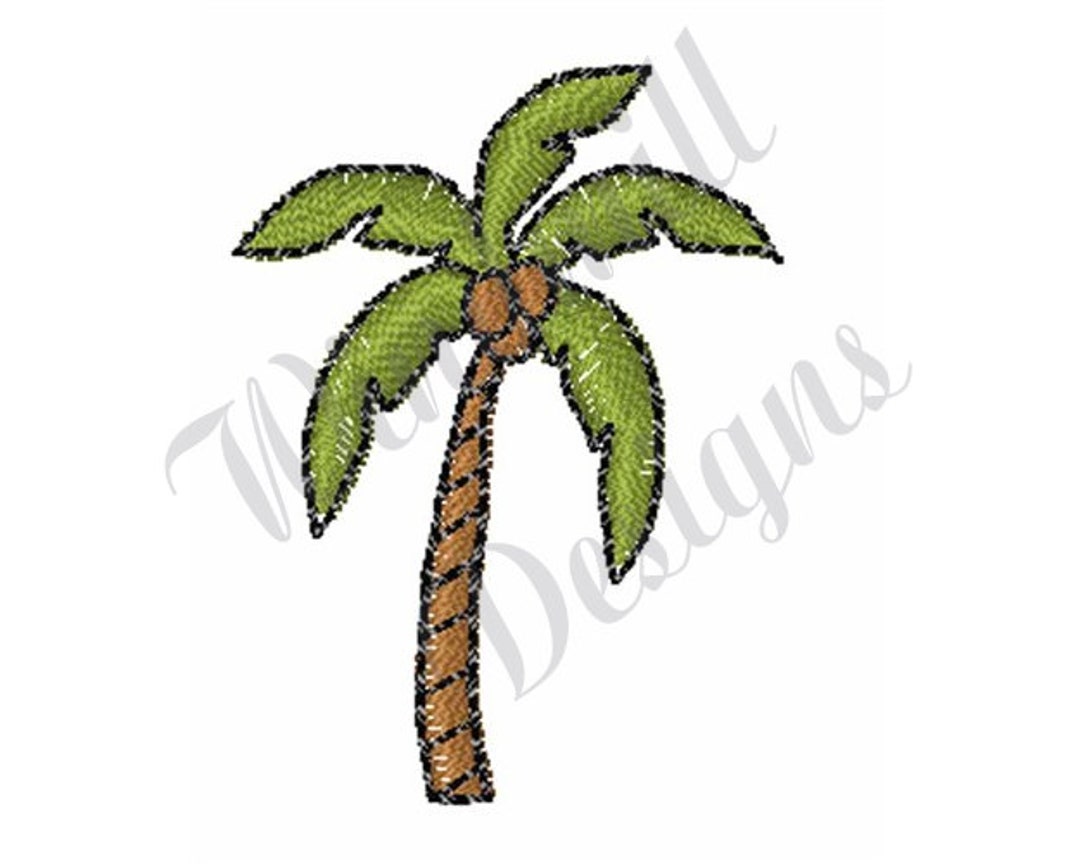 Coconut Palm Tree Machine Embroidery Design, Embroidery Designs ...