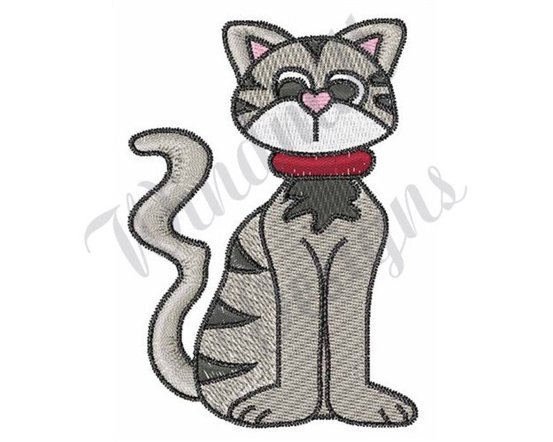 Cartoon Cat - Machine Embroidery Design, Embroidery Designs, Machine ...