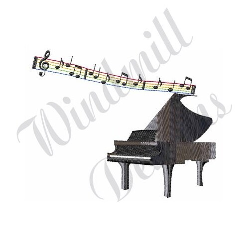 Grand Piano Machine Embroidery Design Embroidery Designs - Etsy